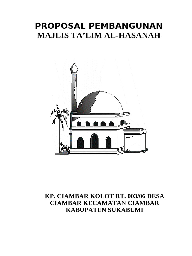 Proposal Pembangunan Majlis Ta'lim Al-Hasanah | PDF