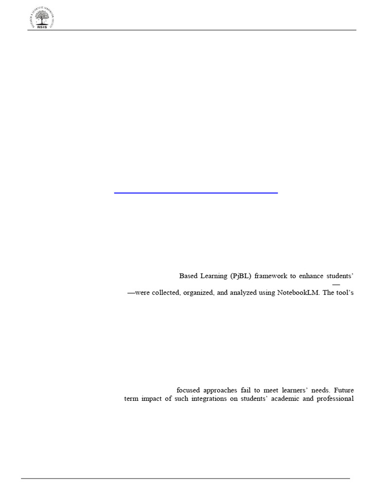 NotebookLM Integrated Project-Based Learning Model | PDF | English As A Second Or Foreign ...