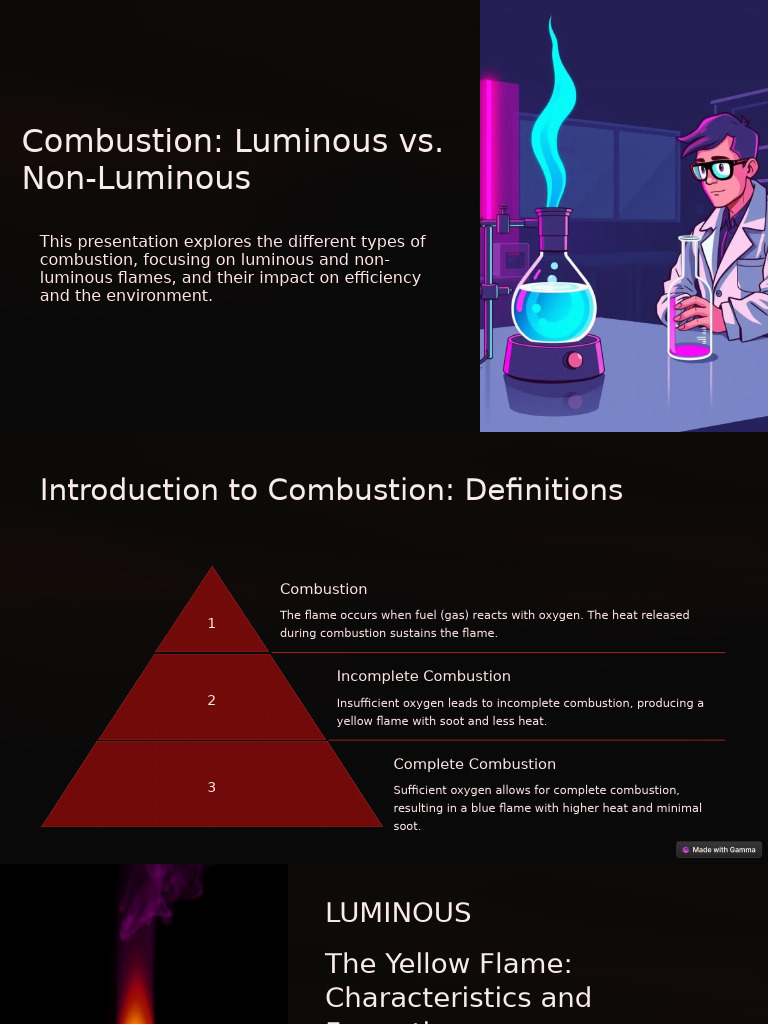 Combustion Luminous Vs Non Luminous | PDF | Combustion | Industrial ...