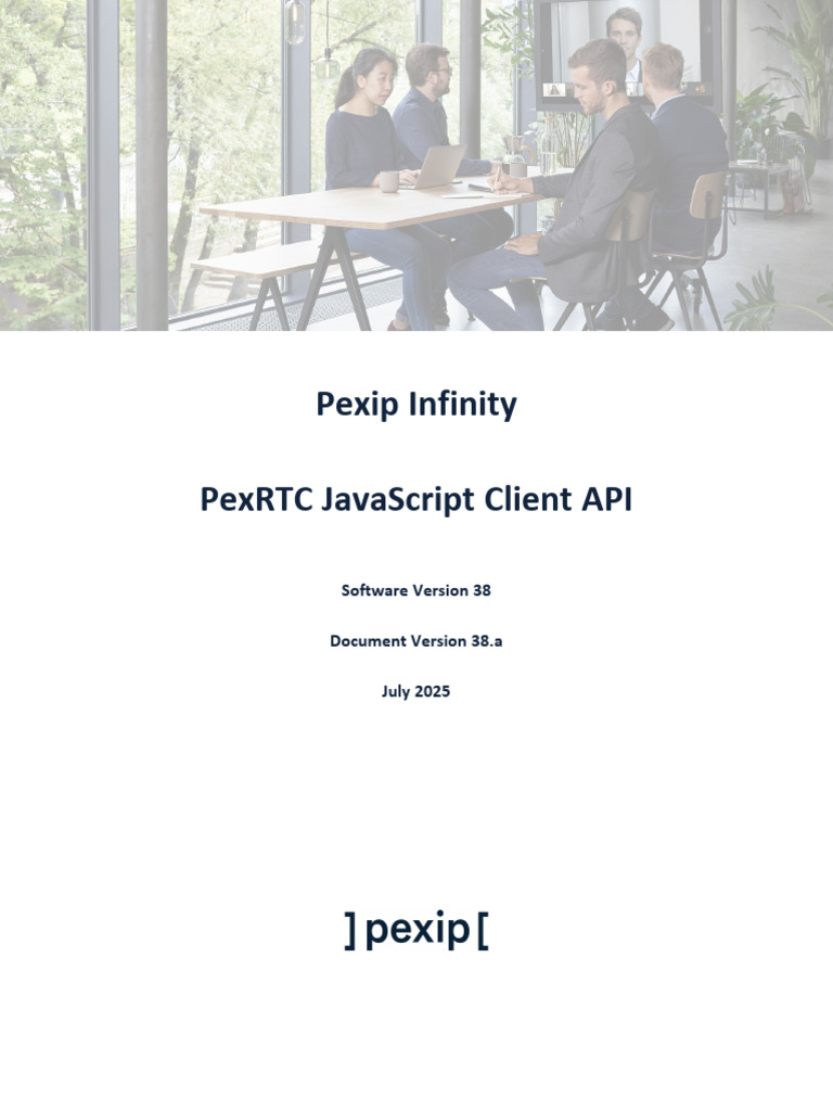 Pexip Client PexRTC API New | PDF | Java Script | Callback (Computer ...