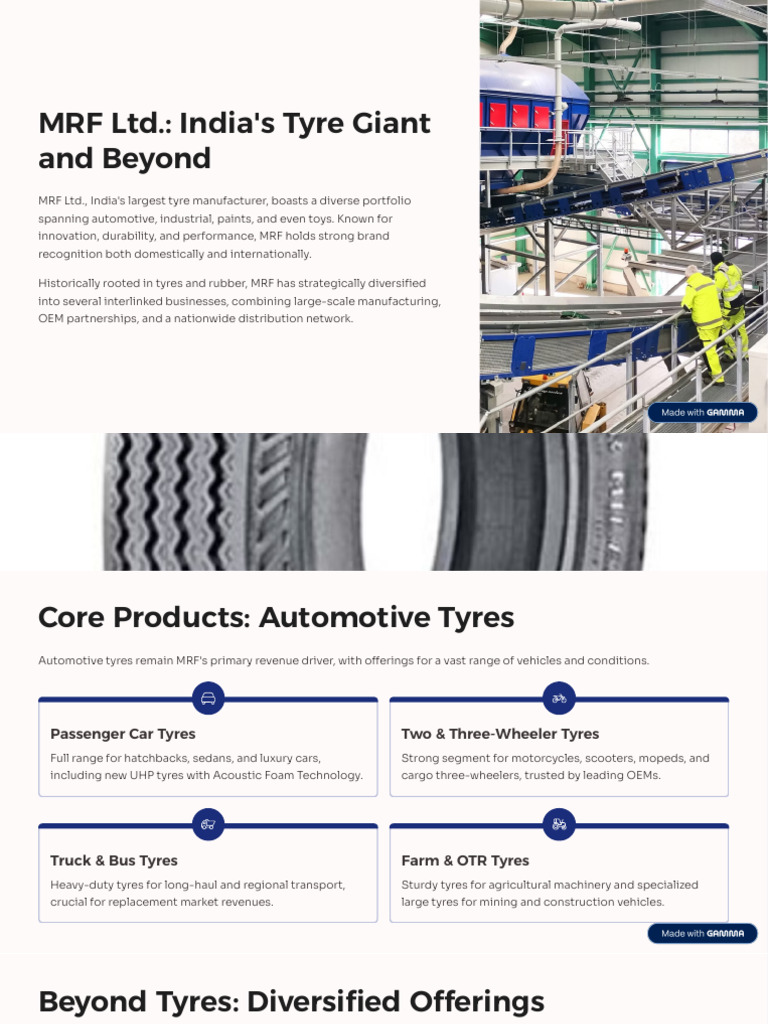 MRF LTD Indias Tyre Giant and Beyond | PDF | Tire | Brand