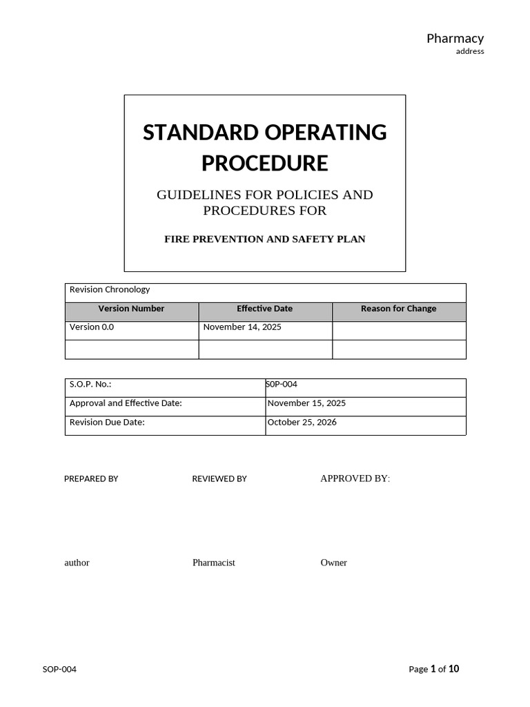 SOP-004 | PDF | Fire Safety | Firefighting