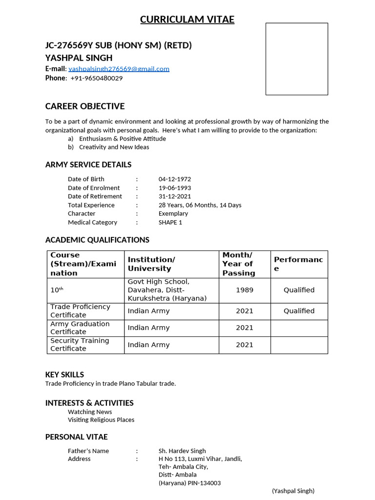 Resume - Yashpal Singh | PDF