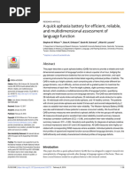 Aphasia Screening Test (MAST) Score Sheet | PDF | Cognitive Science ...