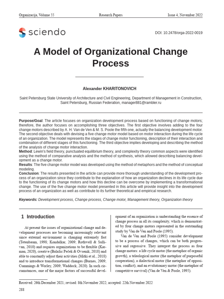 A - Model - of - Organizational - Change - Process | PDF | Entropy ...