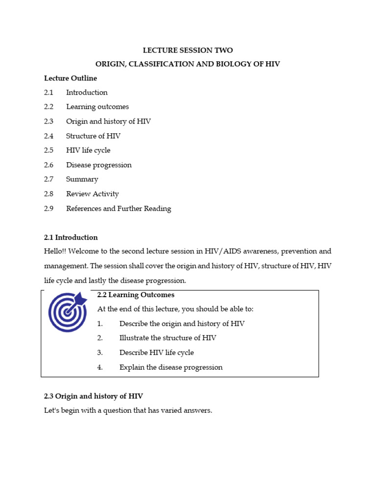 Lecture Session Two Hiv_aids | PDF | Hiv | Hiv/Aids