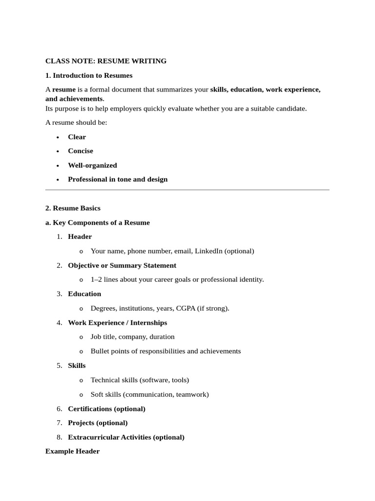 Resume Writing | PDF | Résumé | Human Communication