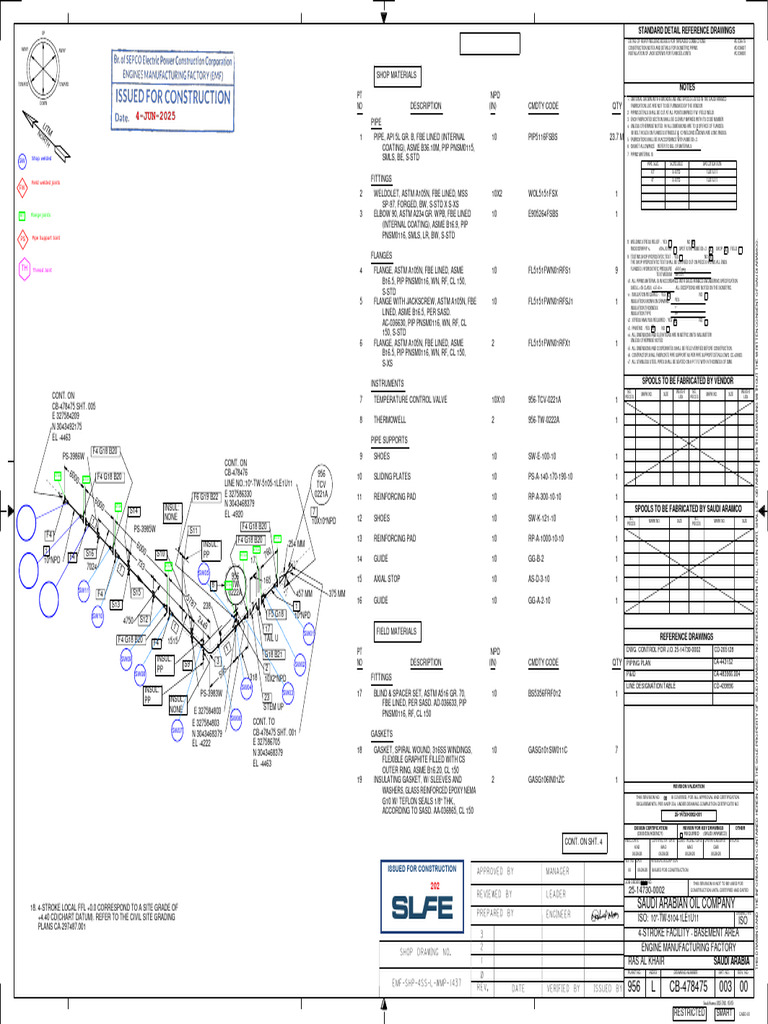 CB-478475-003-V00-Welding map | PDF | Pipe (Fluid Conveyance ...