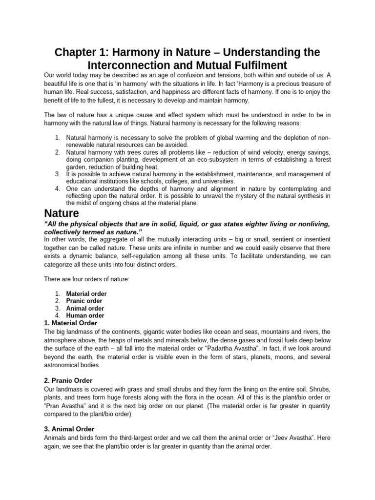 UHV_Unit-4 | PDF | Soil | Nature