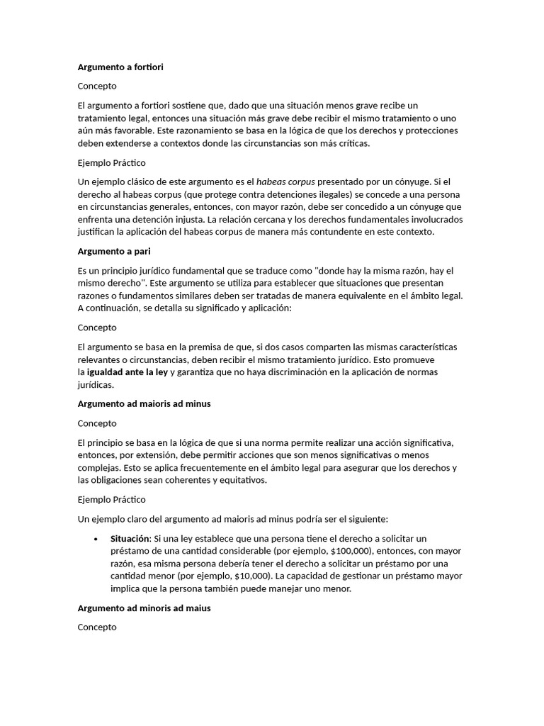 Argumento A Fortiori | PDF | Argumento | Razón
