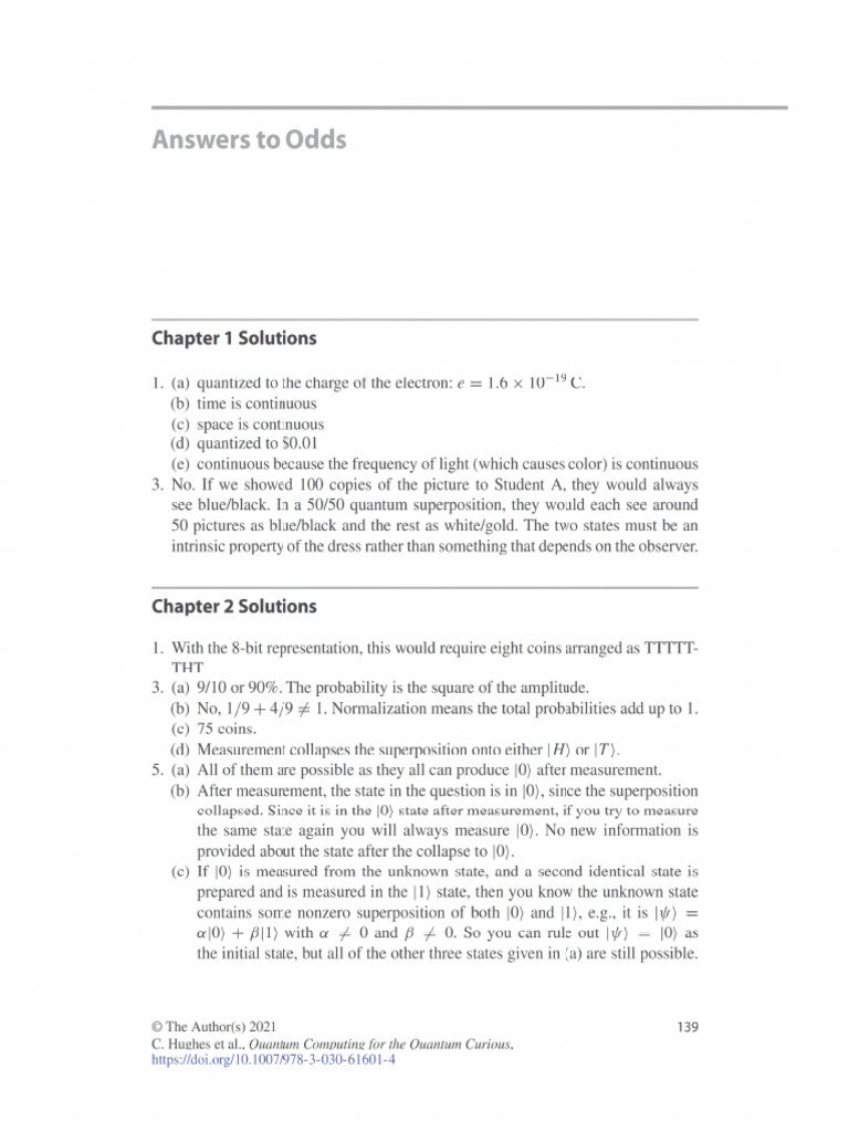 Solutions Quantum Computing For The Quantum Curious | PDF