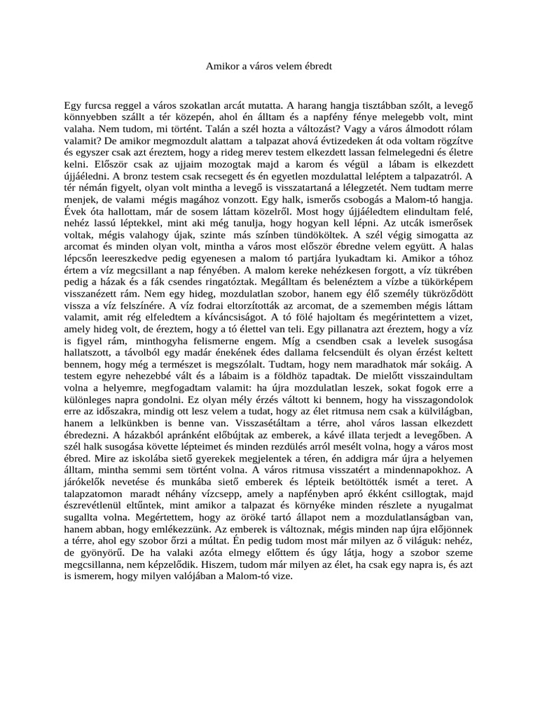 Amikor A Város Velem Ébredt | PDF