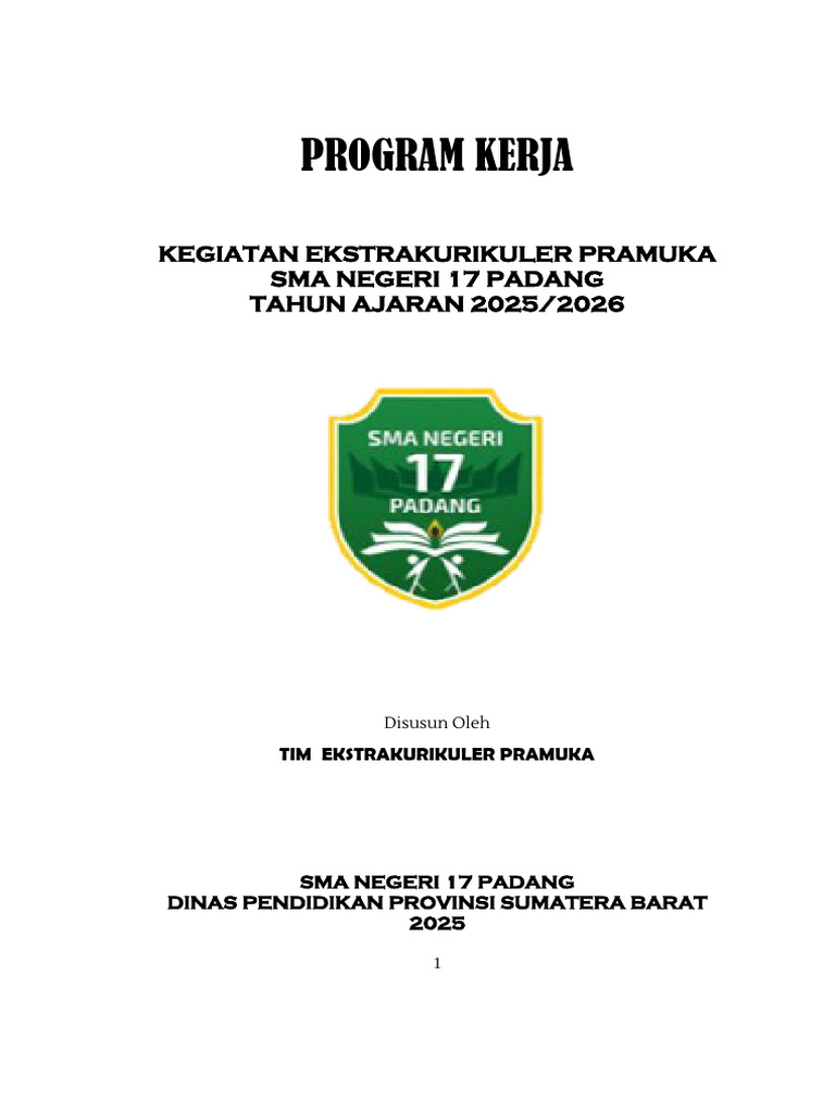 Program Kerja Pramuka | PDF
