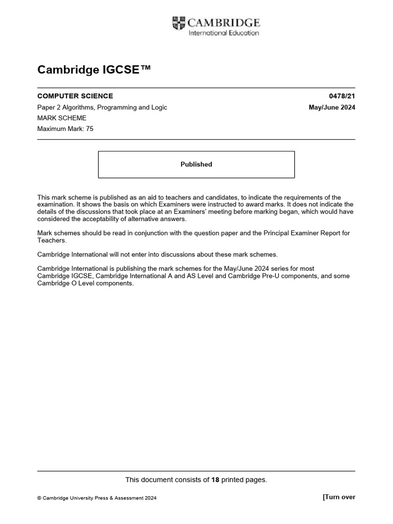 0478_s24_ms_21 | PDF | Parameter (Computer Programming) | Variable ...