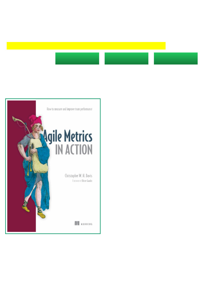 Manning Agile Metrics in Action 1617292486 online pdf | PDF