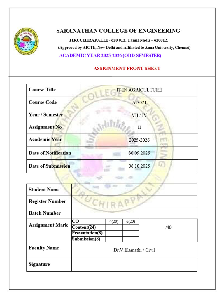 10.4 Assignment 2 Front Evaluation Sheet | PDF