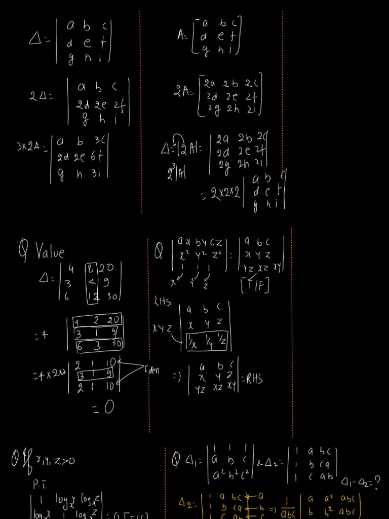 Matrices and Determinants - L-10 (Class Notes) - Properties of ...