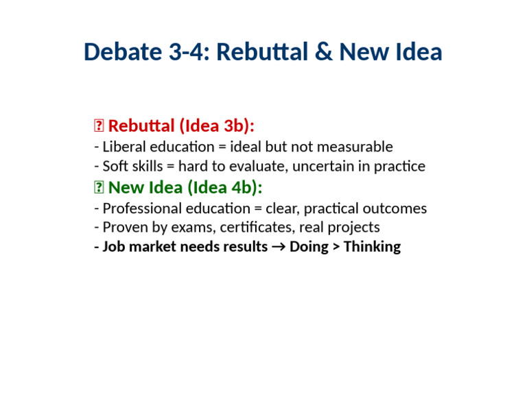 Debate_Rebuttal_NewIdea | PDF