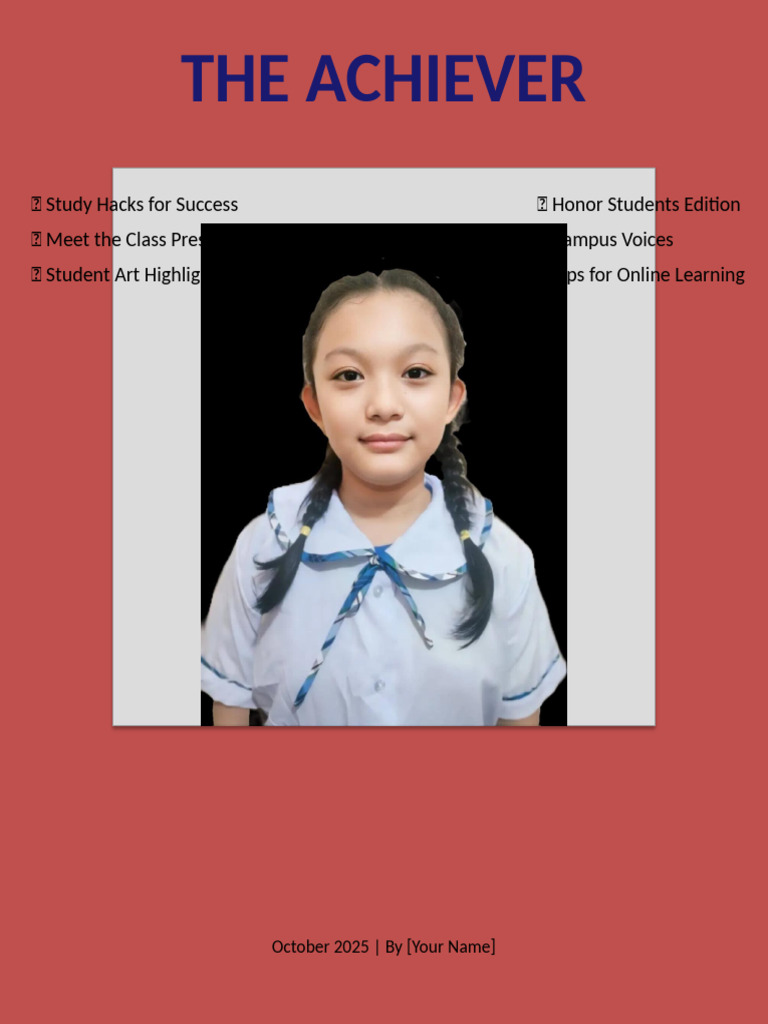 School Student Life Magazine Template | PDF