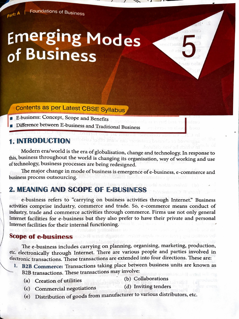 Chapter 5 Emerging Modes of Business | PDF