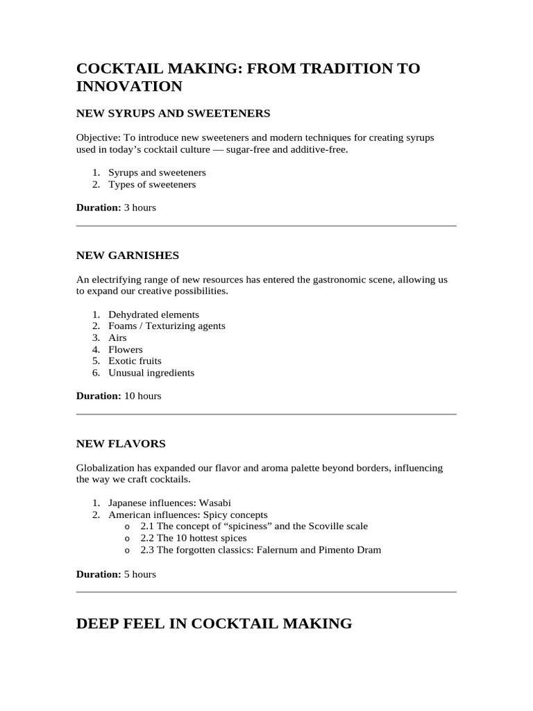 Cocktail Making | PDF