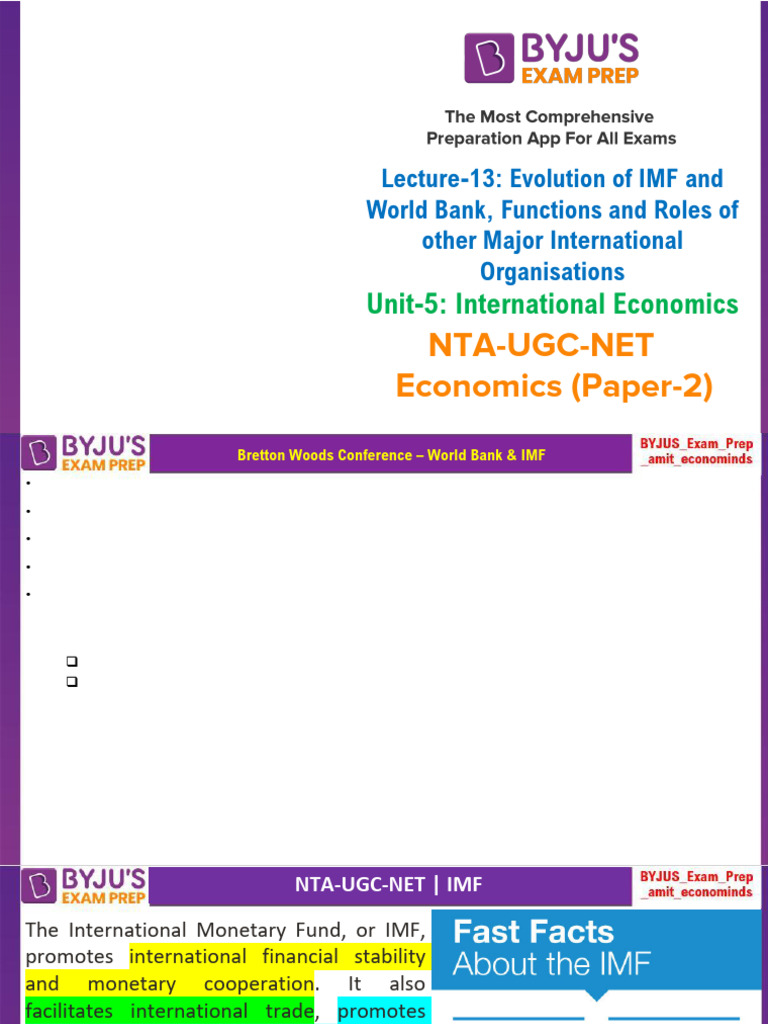 IMF and World Bank: Functions Explained | PDF | Special Drawing Rights ...