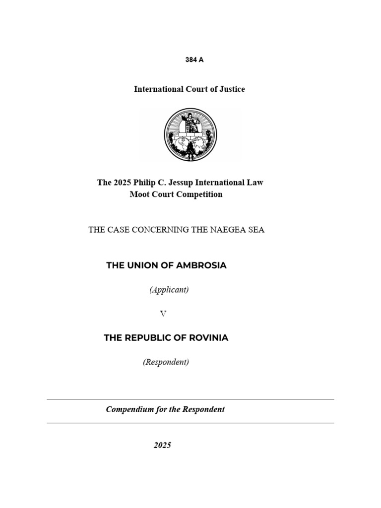 Compendium For Respondent | PDF | International Law | Jurisdiction