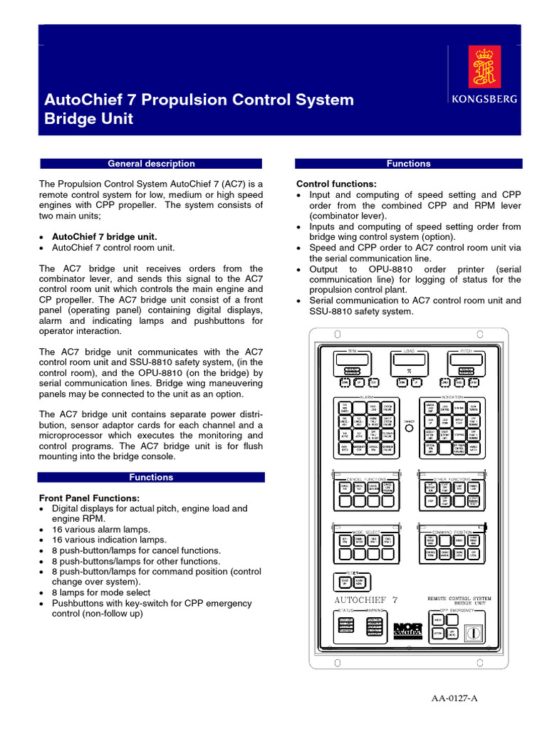 AutoChief 7 Propulsion Control System | PDF | Computer Terminal ...
