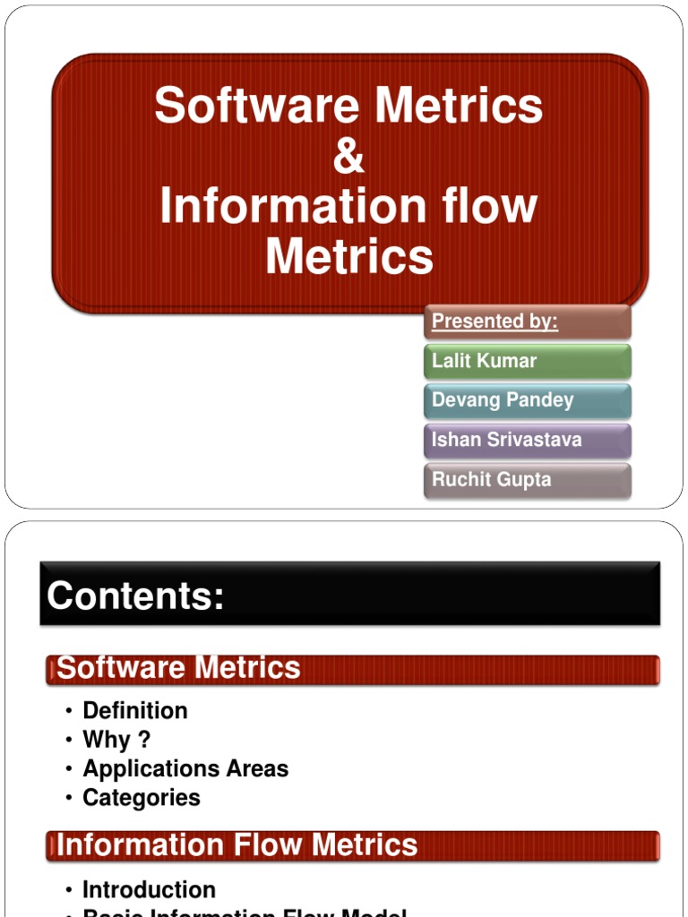 Information Flow Metrics | PDF | Reliability Engineering | Software