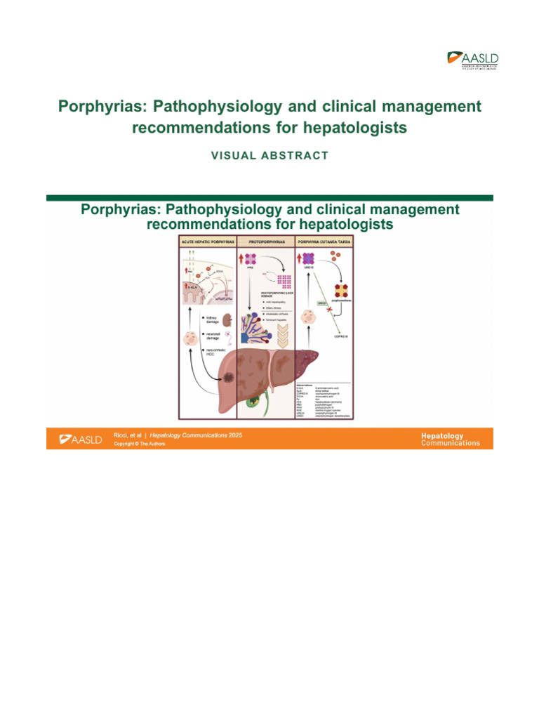 Porphyrias Pathophysiology and Clinical.1 | PDF | Cirrhosis | Hepatitis