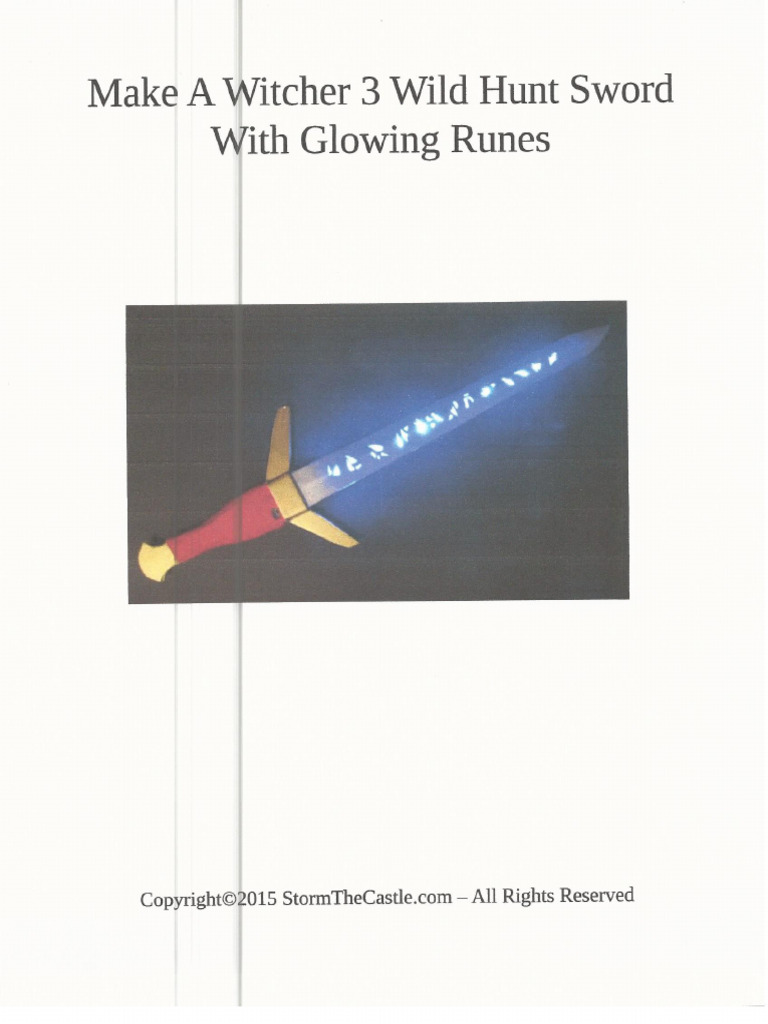 Witcher 3 Sword Template | PDF