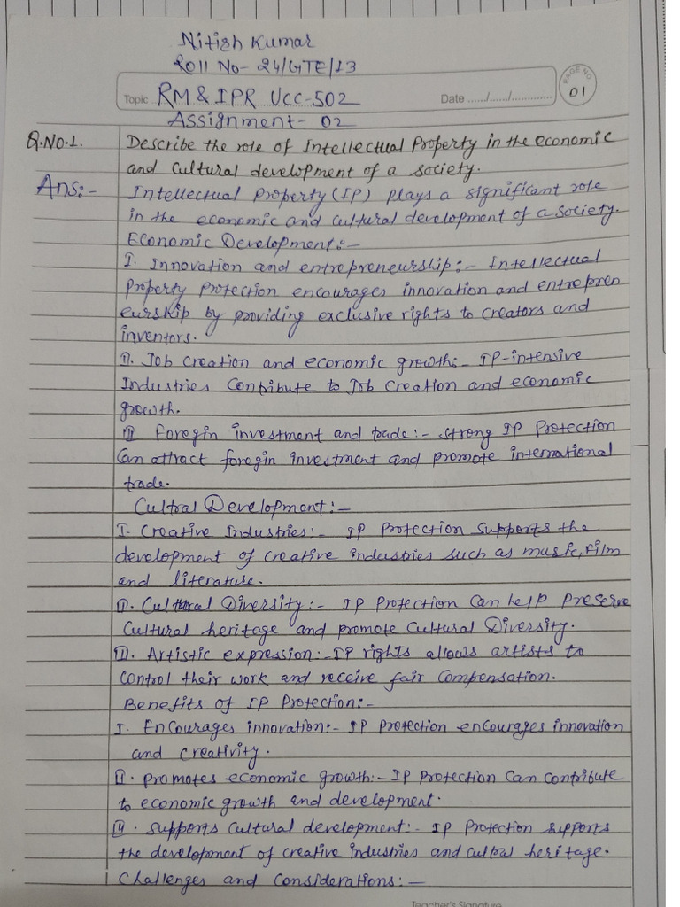 Role of Intellectual Property in Economic Development | PDF | License ...
