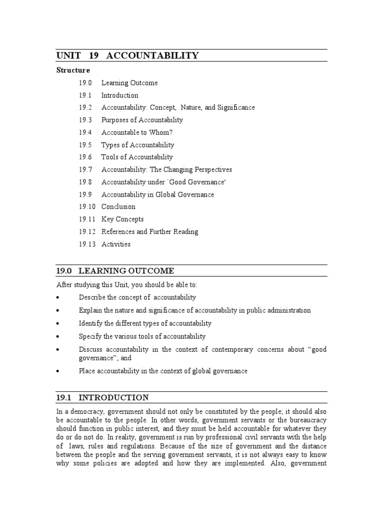 Accountability | PDF | Accountability | Global Governance