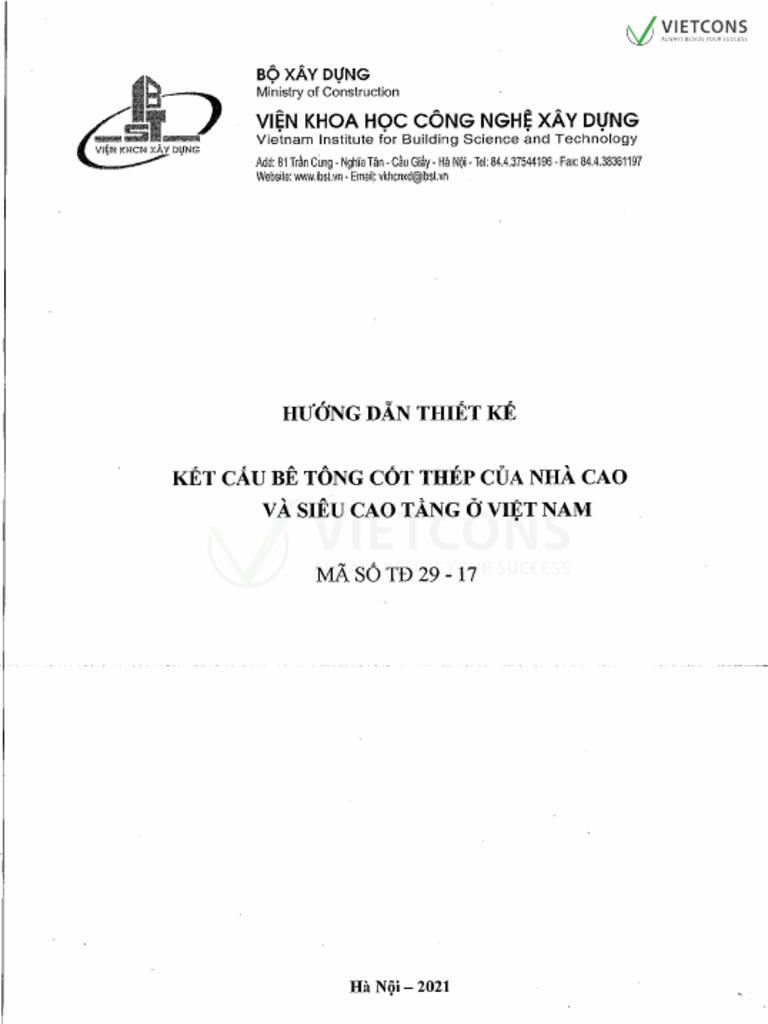 Huong Dan TK Ket Cau BTCT Cua Nha Cao Va Sieu Cao Tang o Viet Nam | PDF