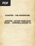 English Project The Adventure Class 11 | PDF