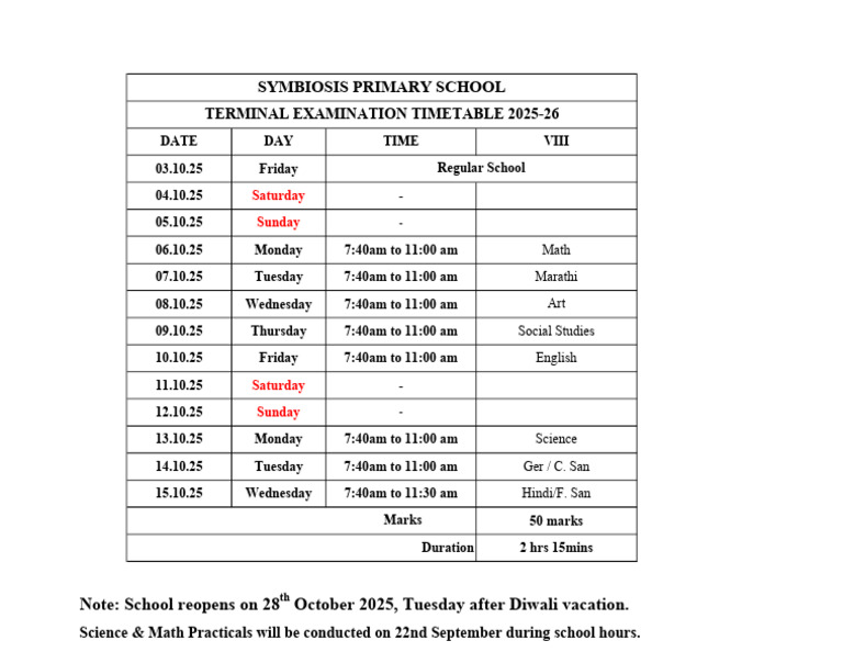 Terminal Timetable - STD 8 | PDF