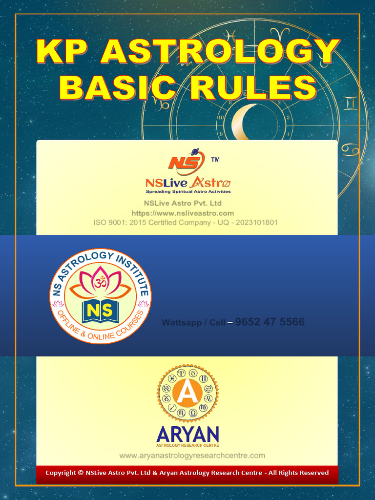 Astrology Basic Rules | PDF