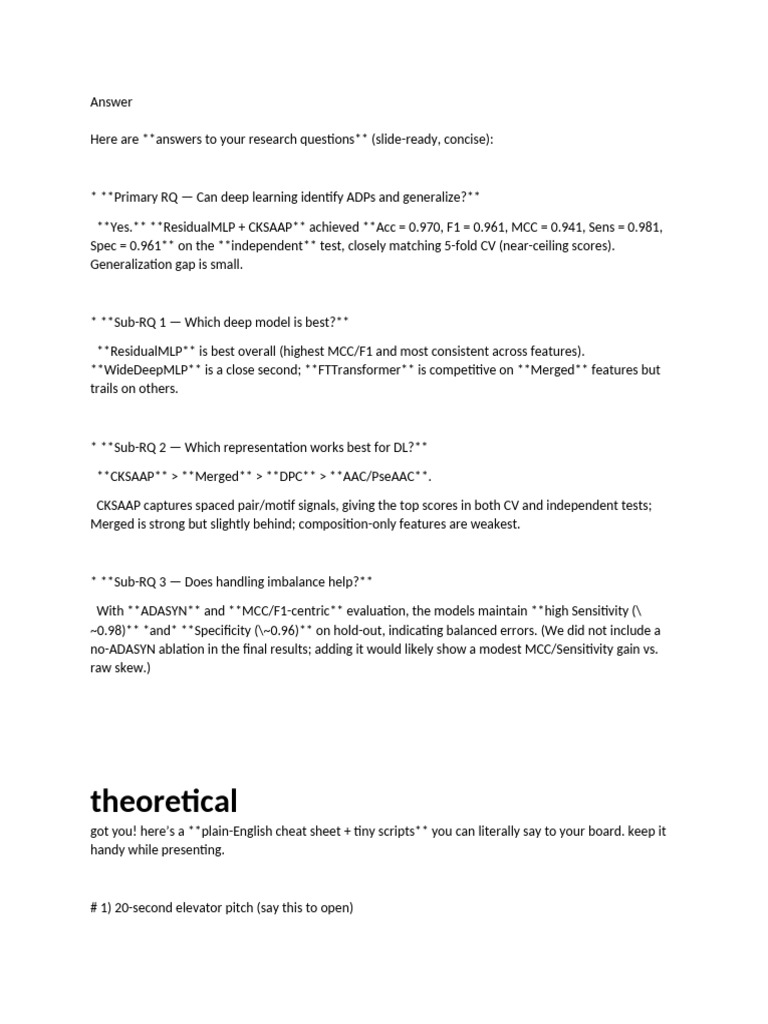 Answer | PDF | Sensitivity And Specificity | Applied Mathematics