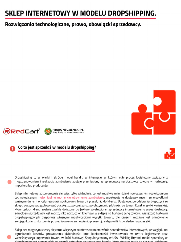 Sklep Internetowy W Modelu Dropshipping | PDF