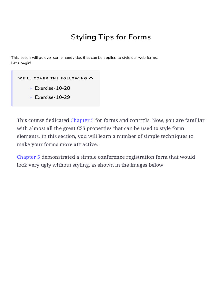 Form Styling Techniques for Web Design | PDF | Html Element | Computing