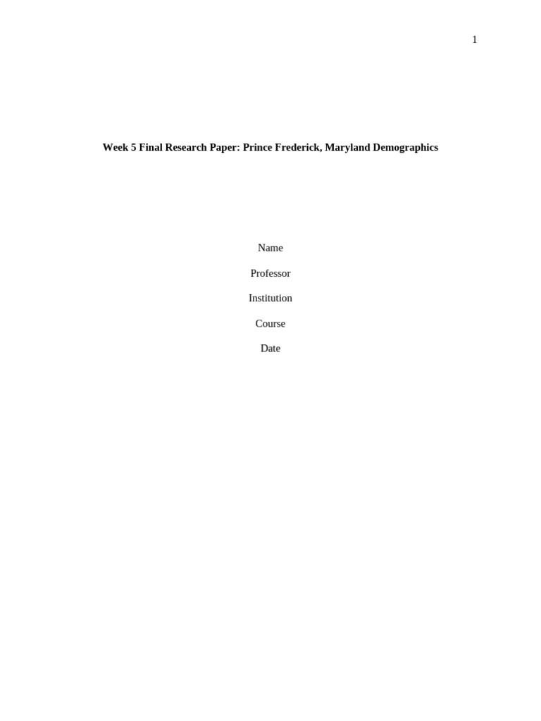 Week 5 Final Research Paper | PDF | Educational Attainment In The ...