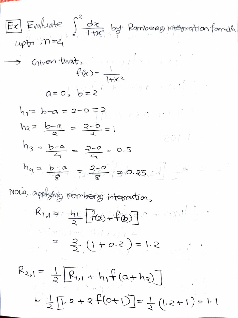 Romberg Integration | PDF