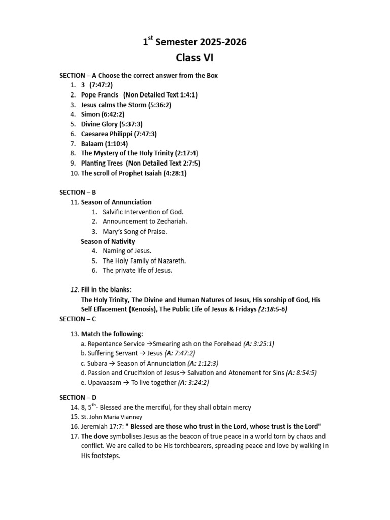 STD VI Answer Key English1!11!25!5!24-18 | PDF