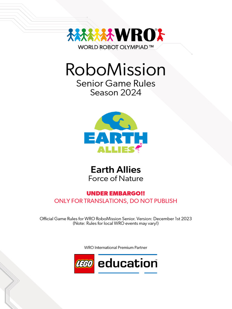 WRO 2024 RoboMission Senior | PDF