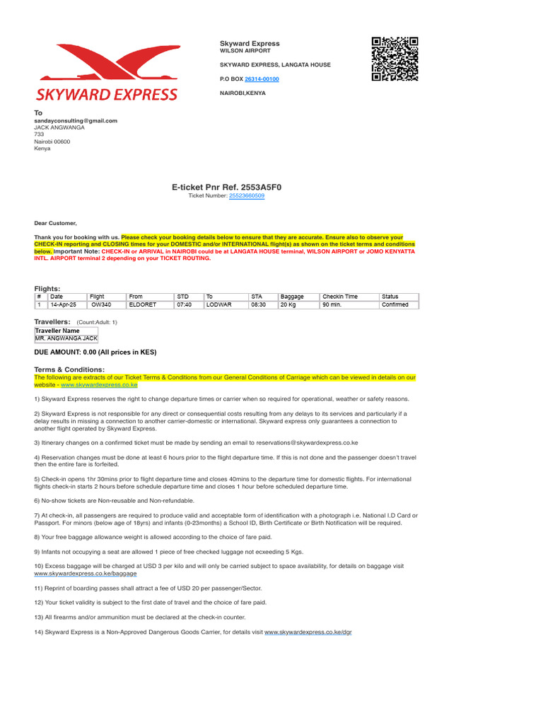 AeroCRS 5.95-Skyward Express | PDF