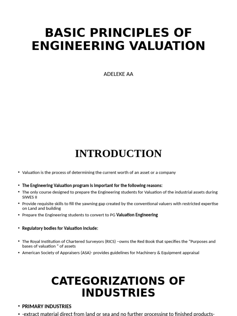 Basic Principles of Engineering Valuation-1 | PDF | Discounted Cash ...