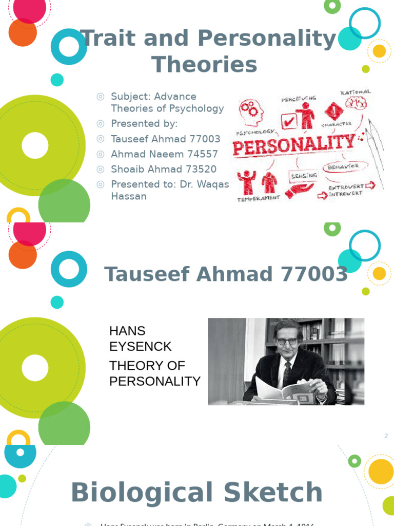 Trait & Personality Theories Presentation-1 | PDF | Extraversion And ...