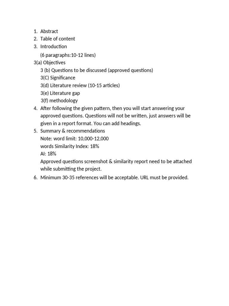 Project Guidelines | PDF