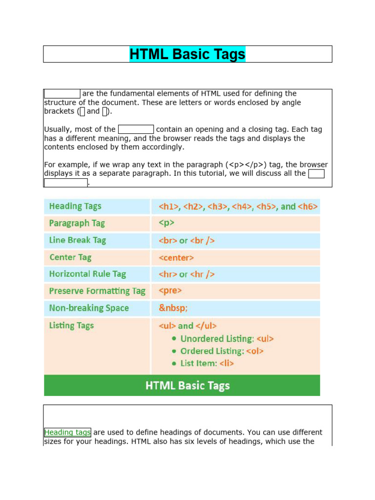 HTML Code Chapter 6 | PDF | Html Element | Html