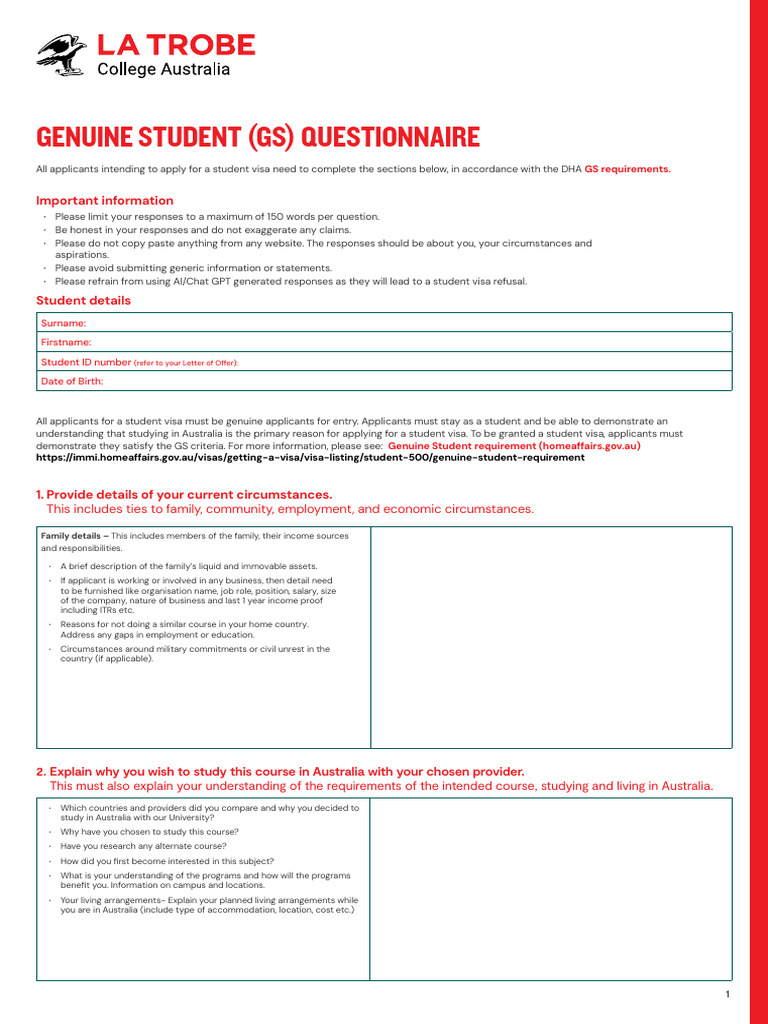 LTCA240722-0128 Genuine Student Questionnaire Refresh_FAW_Web | PDF ...